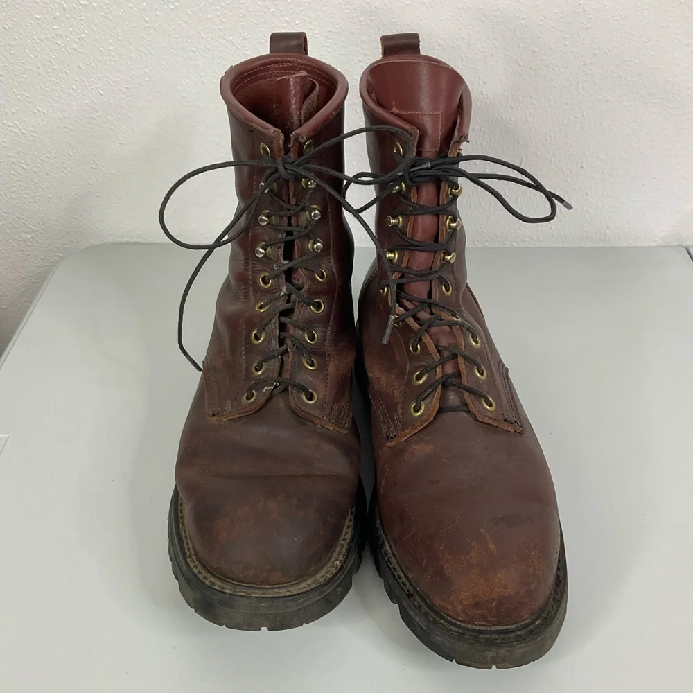 Red Dawg | Shoes | Red Dawg Lites Vibram Soles Leather Work Boots Size ...